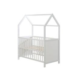 Roba Hausbett FSC zertifiziert 60 x 120 cm 6-fach h&ouml;henverstellbar - wei&szlig; | Gr.: onesize