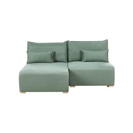 Beliani Modulsofa NERBO in Gr&uuml;n/Braun - (W) 200 x (H) 97 x (L) 154 cm | Gr.: onesize