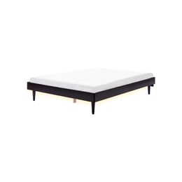 Beliani Doppelbett TOUCY in Schwarz - (W) 165 x (H) 38 x (L) 204 cm | Gr.: onesize