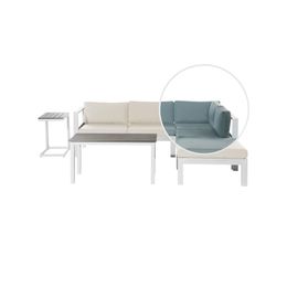Beliani 5-tlg Lounge Set MESSINA in Wei&szlig;/Beige/Gr&uuml;n | Gr.: onesize
