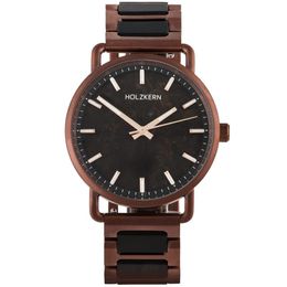 Holzkern Armbanduhr Quarz Espressino Kaffee/Ahorn Braun | Gr.: onesize