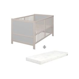 Roba Babybett EASY SLEEP 70 x 140 cm - inkl. Matratze 'safe asleep ' - Grau | Gr.: onesize