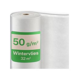 Praknu Wintervlies f&uuml;r Pflanzen Frostschutz 50g/m&sup2; - 20m &times; 1,6m auf Rolle | Gr.: onesize