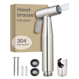 Praknu Bidet Handbrause - Duschkopf mit Halterung Edelstahl | inkl. 2 | Gr.: onesize