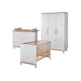 Roba Set 'Caro', mit Kombi-Bett 70x140 cm, Wickelkommode & 3-t&uuml;rigem Schrank | Gr.: onesize