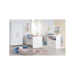 Roba Set Lilo - Gitterbett 70 x 140 cm + Wickelkommode & Kinderkleiderschrank | Gr.: onesize