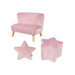 Roba Lil Sofa' Bundle: Sofa, Sternhocker & Kissen Rosa/Mauve | Gr.: onesize
