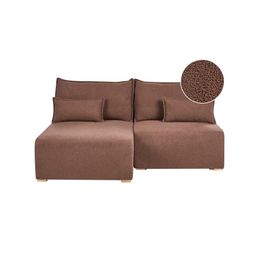 Beliani Modulsofa NERBO in Braun - (W) 200 x (H) 97 x (L) 154 cm | Gr.: onesize