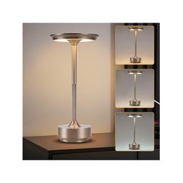 ZMH Tischleuchte LED in nickel Solarenergie 3600mhA Wiederaufladbar Touch Dimmbar | Gr.: onesize