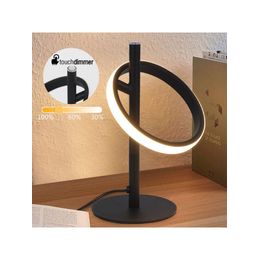 ZMH Tischleuchte LED in schwarz 3000K Warmwei&szlig; Ringe Design 6W Schlafzimmerlampe | Gr.: onesize