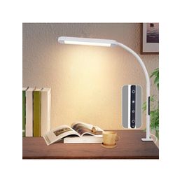 ZMH Tischleuchte LED in wei&szlig; Flexibel Klemmleuchte 3000-6500K dimmbar 11W | Gr.: onesize