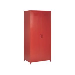Beliani Kleiderschrank VARNA in Rot - (W) 76 x (H) 171 x (L) 50 cm | Gr.: onesize