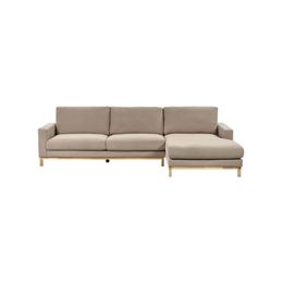 Beliani Ecksofa SIGGARD in Beige/Braun - (W) 296 x (H) 82 x (L) 163 cm | Gr.: onesize