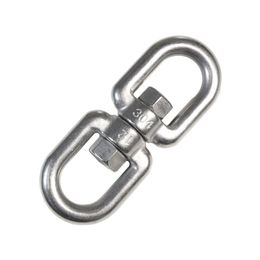 AMANKA Drehwirbel Edelstahl Swivel Tragkraft 420 KG geschlossen silber | Gr.: onesize