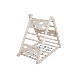 Roba Kletterdreieck Holz, mit Seil & Sprossen, Natur/Grau, ab 24 Monaten | Gr.: onesize
