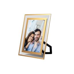 Intirilife Glas Bilderrahmen 15x10 cm Fotos und Bilder in Gold | Gr.: onesize