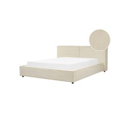 Beliani Doppelbett LINARDS in Beige - (W) 210 x (H) 94 x (L) 242 cm | Gr.: onesize