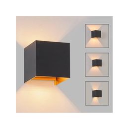 ZMH Wandleuchte LED 1-flammige G9 in schwarzgold 3000K warmwei&szlig; IP65 Flurlampe | Gr.: onesize