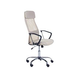 Beliani B&uuml;rostuhl PIONEER in Beige/Silber/Schwarz - (W) 63 x (H) 118 x (L) 63 cm | Gr.: onesize