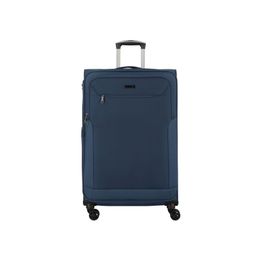 d&n D&N Travel Line 6874 4-Rollen Trolley 76 cm in blau grau petrol | Gr.: onesize