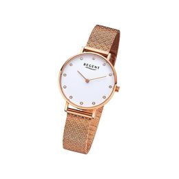 Regent Uhren Analog-Armbanduhr Regent Metallarmband rosegold mittel (ca. 32mm) | Gr.: onesize