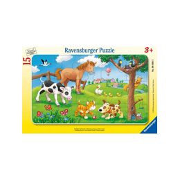 Ravensburger Knuffige Tierfreunde. Rahmenpuzzle 15 Teile | Gr.: onesize