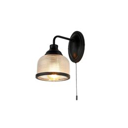 Licht-Erlebnisse Wandlampe (B)15 x (H)24.5 cm in Schwarz Klar/Transparent | Gr.: onesize