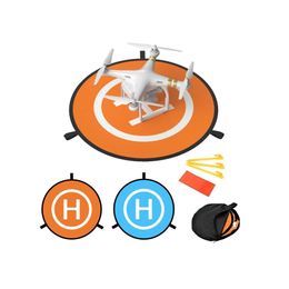 Intirilife 5 teiliges Set Drohnenlandeplatz in Orange-Blau | Gr.: onesize