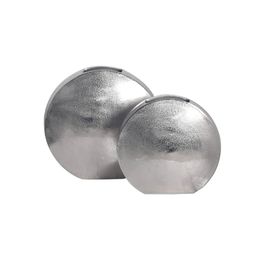 FineBuy Blumentopf in Silber / Aluminium / 35x14x34 | Gr.: onesize