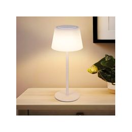 ZMH Tischleuchte LED kabllos Akku 3600mhA Touch Dimmbar in wei&szlig; IP44 Modern | Gr.: onesize
