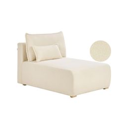 Beliani Sofaelement NERBO in Wei&szlig;/Braun - (W) 100 x (H) 97 x (L) 154 cm | Gr.: onesize