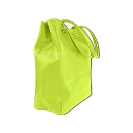 Toscanto Shopper, Schultertasche Leder gelbgr&uuml;n ca. 28cm | Gr.: onesize