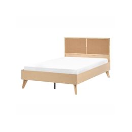 Beliani Doppelbett MONPAZIER in Braun - (W) 125 x (H) 99 x (L) 208 cm | Gr.: onesize