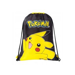 Pok&eacute;mon Pok&eacute;mon Pikachu Turnbeutel Kinder mit Tunnelzug und Namensfeld in Schwarz | Gr.: onesize