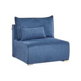 Beliani Sofaelement NERBO in Blau/Braun - (W) 100 x (H) 97 x (L) 106 cm | Gr.: onesize