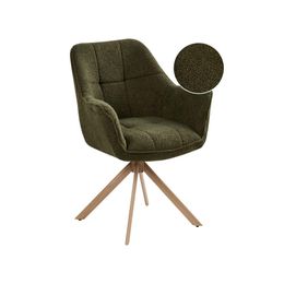 Beliani Esszimmerstuhl HAYDEN in Gr&uuml;n/Braun - (W) 64 x (H) 85 x (L) 69 cm | Gr.: onesize