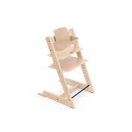 Stokke Tripp Trapp Hochstuhl Natural inkl. Babyset in Braun ab 0 Monate | Gr.: onesize