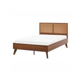 Beliani Doppelbett MONPAZIER in Braun - (W) 125 x (H) 99 x (L) 208 cm | Gr.: onesize