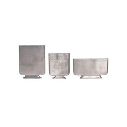 FineBuy Blumentopf in Silber / Aluminium / 26x4x33 | Gr.: onesize