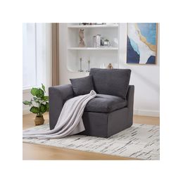 ABRIHOME Einzelsitzsofa Stoffsofa mit Kissen in Grau | Gr.: onesize
