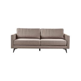 Beliani 3-Sitzer Sofa MALA in Braun/Schwarz - (W) 205 x (H) 82 x (L) 76 cm | Gr.: onesize