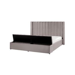 Beliani Doppelbett NOYERS in Grau - (W) 210 x (H) 132 x (L) 247 cm | Gr.: onesize