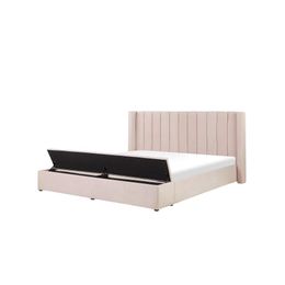 Beliani Doppelbett NOYERS in Rosa - (W) 210 x (H) 132 x (L) 247 cm | Gr.: onesize