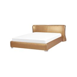 Beliani Doppelbett PARIS in Gold/Silber - (W) 215 x (H) 83 x (L) 228 cm | Gr.: onesize