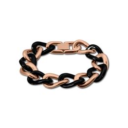 Amello Armband Edelstahl 333er Rosegold vergoldet, Keramik ca. 18cm Panzer | Gr.: onesize