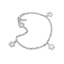 SilberDream Fu&szlig;kette Silber 925 Sterling Silber ca. 25,5cm Bl&uuml;mchen | Gr.: onesize