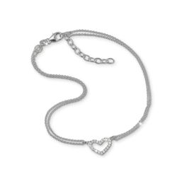 SilberDream Fu&szlig;kette Silber 925 Sterling Silber ca. 27cm Herz | Gr.: onesize