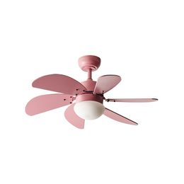 Beliani Deckenventilator mit Licht LOGAR in Rosa - (W) 90 x (H) 43 x (L) 90 cm | Gr.: onesize