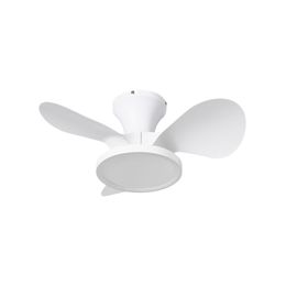 Beliani Deckenventilator mit Licht PUNTI in Wei&szlig; - (W) 60 x (H) 22 x (L) 60 cm | Gr.: onesize