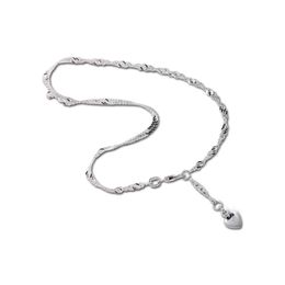 SilberDream Fu&szlig;kette Silber 925 Sterling Silber ca. 25cm Herz | Gr.: onesize
